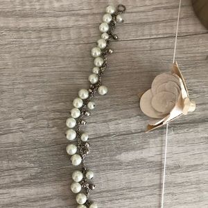 Chaps | Jewelry | Chaps Silvertone Pearl Silver Bead Bracelet 75 | Poshmark